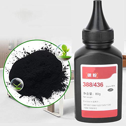 Hilitand Printer Refill Toner Powder 1 Bottle Black Toner Powder (80g/2.8oz)