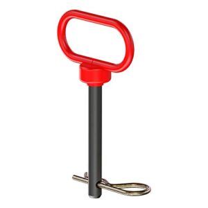 curt 45805 1/2 x 3-5/8-inch clevis pin hitch with rubber-coated handle and clip