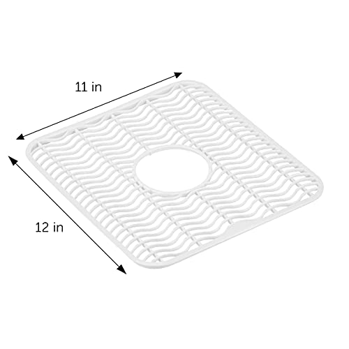 DecorRack 2 Sink Protectors, 12 x 11 inches Each, Kitchen Sink Dish Rack, Protect Sink from Stains, Damage, Scratches, Dishwasher Safe Sink Grid for Kitchen (2 Pack)