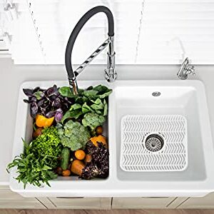 DecorRack 2 Sink Protectors, 12 x 11 inches Each, Kitchen Sink Dish Rack, Protect Sink from Stains, Damage, Scratches, Dishwasher Safe Sink Grid for Kitchen (2 Pack)