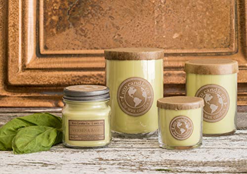 Eco Candle Co. Recycled Candle, Bourbon Vanilla, 6 oz. - Scents of Bourbon, Vanilla, Tonka Bean, Cedarwood, & Cardamom - 100% Soy Wax, No Lead, Kraft Paper Label & Lid, Hand Poured, Midwest Soybeans