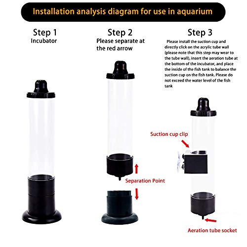 NEWCOMDIGI Brine Shrimp Hatchery Kit, Brine Shrimp Eggs Incubator, Brine Shrimp Eggs Hatchery Kit, DIY Aquarium Fish Tank Hatch Tool for Fish Food (4 PCS Set)