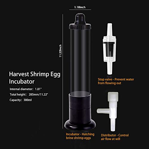 NEWCOMDIGI Brine Shrimp Hatchery Kit, Brine Shrimp Eggs Incubator, Brine Shrimp Eggs Hatchery Kit, DIY Aquarium Fish Tank Hatch Tool for Fish Food (4 PCS Set)