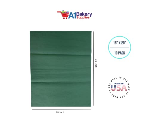 A1 Bakery Supplies Forest Green Gift Wrap Tissue Paper 20 Inch X 30 Inch - 48 Sheets Premium tissue paper