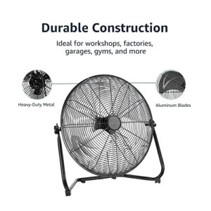 AmazonCommercial HVF20-SP Industrial Fan, 20", Black