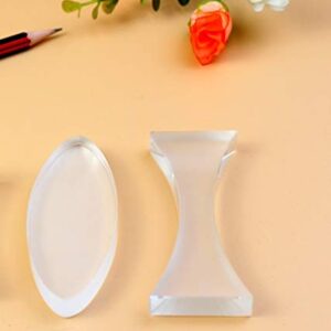 2 Piece Optical Glass Lens Concave Convex Set for Physics Teaching