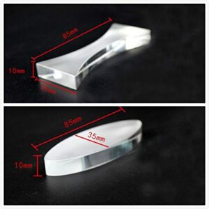 2 Piece Optical Glass Lens Concave Convex Set for Physics Teaching