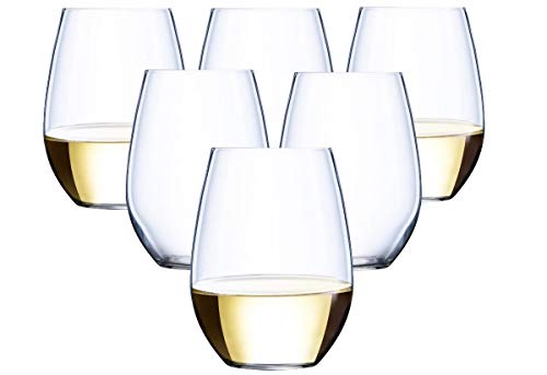 36 piece Stemless Unbreakable Crystal Clear Plastic Wine Glasses Set of 36 (12 Ounces)