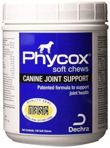 dechra phycox canine joint support soft chews for dogs, 120 count