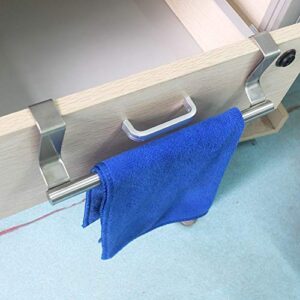 V-Shine Metal Bathroom Over Cabinet Door Towel Rack Holder - Storage Organizer Bar for Hanging Washcloths, Towels Rack