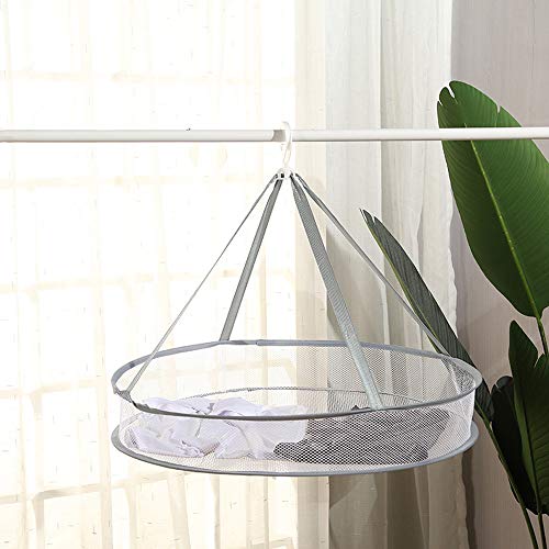 Qtopun Foldable Hanging Mesh Dryer, Sweater Drying Rack Single-Layer Flat Clothes Drying Net Laundry Hanging Mesh Rack for Underwear Lingerie Toy Herb