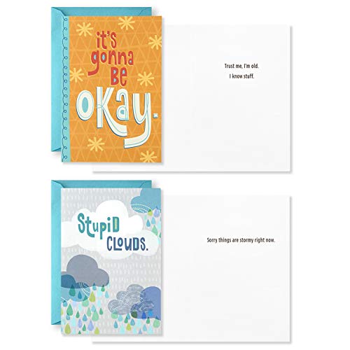 Hallmark Encouragement Cards Assortment For Kids Or Adults (12 Cards and Envelopes, 12 Stickers), Model: 5STZ5110