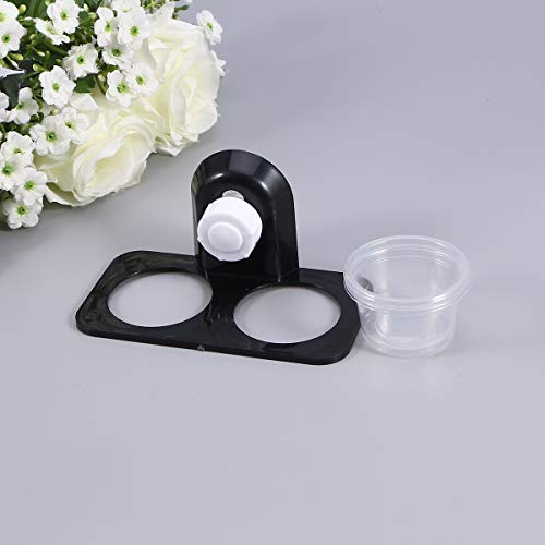 POPETPOP Gecko Feeder Ledge-Small Gecko Food Cups Suction Cup Reptile Feeder for Reptiles Food and Water Feeding (Suction Cup Type)