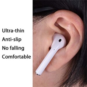 Wisdompro 10 Pairs Ear Tips Compatible with Apple AirPods 2 and 1, Ultra Thin Soft Silicone Anti-Slip Dust Proof Protective Fit in Case Ear Skins - Translucent