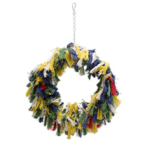 Balacoo Bird Ring Toy Parrot Grooming Ropes Hanging Swing Snuggle Ring Toy (Random Color)