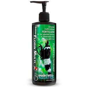 brightwell aquatics shrimp florin multi - multi-nutrient fertilizer for planted shrimp or freshwater fish aquarium with iron, 250 ml