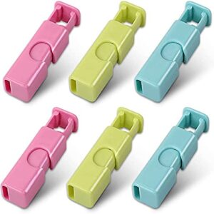 Cozihom Squeeze Bread Bag Clips, Bag Cinches, Bagel Bag Clips, Slip Grip Easy Squeeze & Lock, Assorted Color, 6 Pack