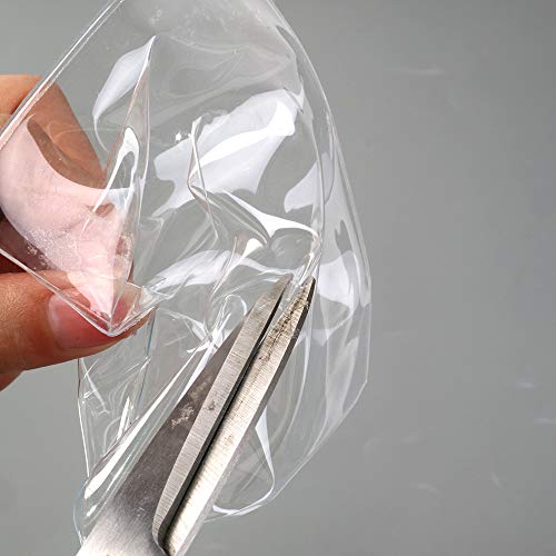 David accessories Clear Transparent PVC Plastic Packet Shaker Bag to Bows 5 x 6 inch 50 Pcs for DIY Hair Bows Boutique Projects (PVC Transparent Bag B)