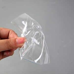 David accessories Clear Transparent PVC Plastic Packet Shaker Bag to Bows 5 x 6 inch 50 Pcs for DIY Hair Bows Boutique Projects (PVC Transparent Bag B)