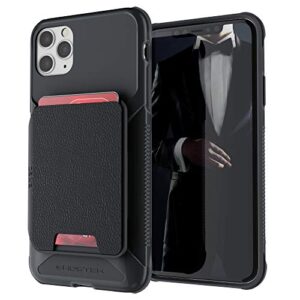 Ghostek EXEC Wallet Phone Case iPhone 11 Pro Max Card Holder Works with Magnetic Car Vent Mounts and Easily Detachable for Wireless Charging Designed for 2019 Apple iPhone 11 Pro Max (6.5inch) (Black)