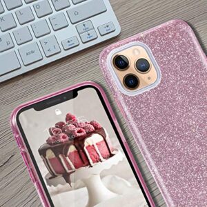 MATEPROX Compatible with iPhone 11 Pro case,Bling Sparkle Cute Girls Women Protective Case for iPhone 11 Pro 5.8 inch(Pink)