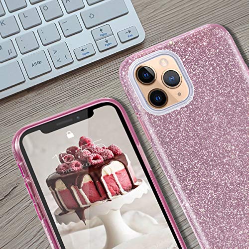 MATEPROX Compatible with iPhone 11 Pro case,Bling Sparkle Cute Girls Women Protective Case for iPhone 11 Pro 5.8 inch(Pink)