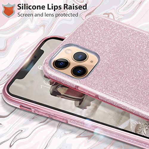 MATEPROX Compatible with iPhone 11 Pro case,Bling Sparkle Cute Girls Women Protective Case for iPhone 11 Pro 5.8 inch(Pink)