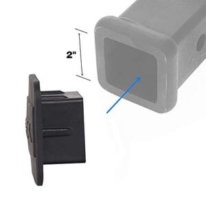 XSTRAP STANDARD 2PCS Trailer Hitch Cover 2 inches Black Receiver Tube Trailer Hitch Plug