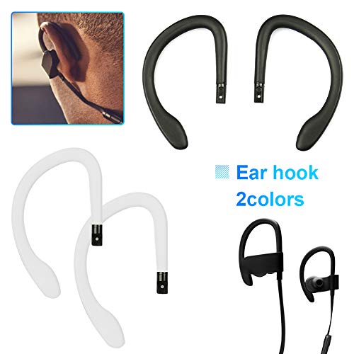 SYWAN Wireless in-Ear Headphone Ear Hooks Loop Clip Replacement for Pow-erBeats 3 (Black)