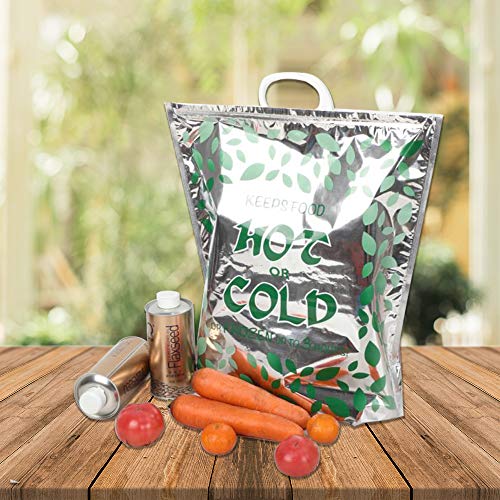 Hot Cold Food Bag, Large Size 16x18x6 inches (3 Pack) Reusable, Insulated Thermal Cooler for Warm Lunch Meals, Grocery/Fruit/Meat/Vegetables, Ice-cold Beers & Beverages | Keeps Frozen Up to 3 Hours