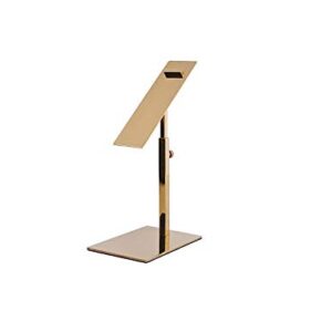 1 pcs Modern Gold Polished Shoe Riser Sandal Shoe Store Metal Shoe Display Stand Rack Stand Adjustable Height (Gold)