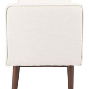 Safavieh Home Henri 49-inch Mid-Century Light Beige and Walnut Bench