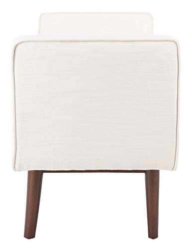 Safavieh Home Henri 49-inch Mid-Century Light Beige and Walnut Bench