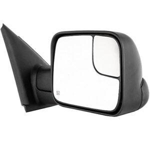 FEIPARTS Tow Mirror Fits for Dodge for Ram 1500 2003 2004 2005 2006 2007 2008 2009 for Dodge for Ram 2500 for Dodge for Ram 3500 Towing Mirror with Right Side Power Heated Without Turn Signal Light