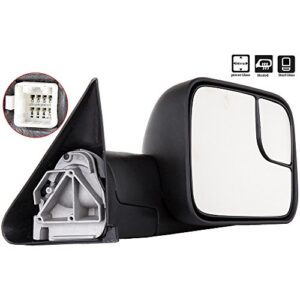 FEIPARTS Tow Mirror Fits for Dodge for Ram 1500 2003 2004 2005 2006 2007 2008 2009 for Dodge for Ram 2500 for Dodge for Ram 3500 Towing Mirror with Right Side Power Heated Without Turn Signal Light