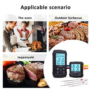 Juseepo Dual Probes Digital Cooking Meat Thermometer, Best for Cooking and Large LCD Backlit Kitchen Food Thermometer with Timer Mode, Suitable for Sugar, Frying