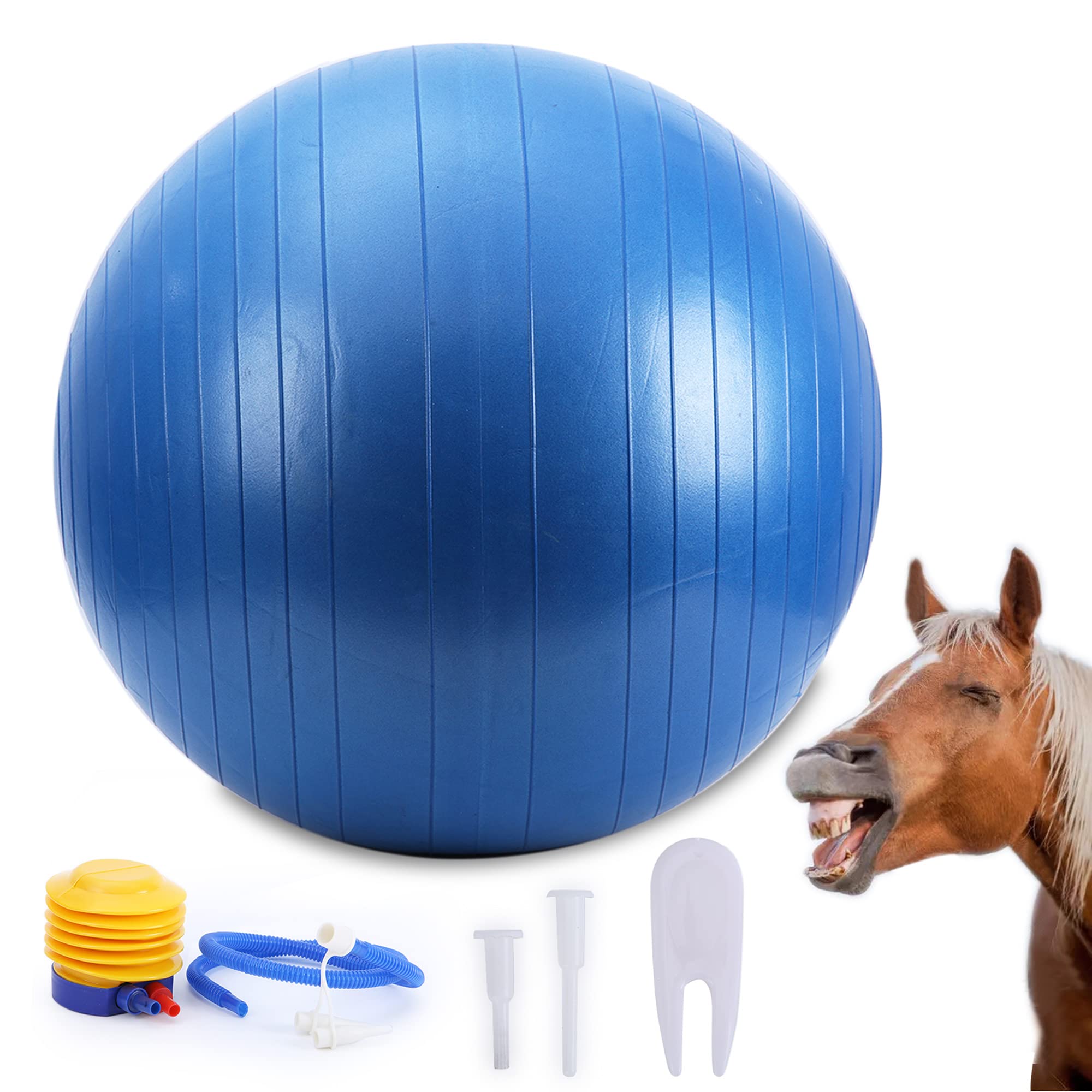 SWYIVY 30 Inch Horse Ball Toy Mega Herding Ball Giant Horse Soccer, Pump Included