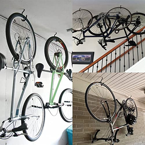 Menecor 12PCS Heavy Duty Bike Storage Hooks Bicycle Wall Mounted Hooks Large Screw Hooks for Wall,Ceiling