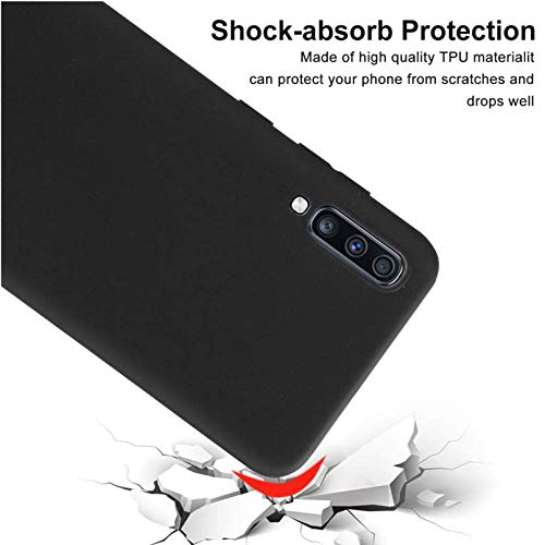 Case for TCL 10 SE, KJYF Black Shockproof Bumper Cover, 360° Drop Protection Case Full Body Ultra-Thin Soft Silicone Cover + Case for TCL 10 SE Case 6.52 Inch - WMA13