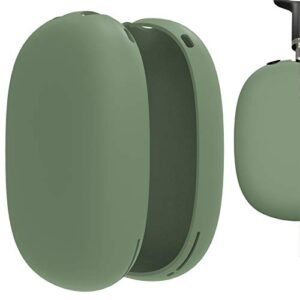 geekria silicone skin cover for airpod max headphones, scratch protection case/earpieces cover/headset speakers skin protector (green)