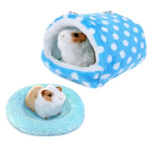 filhome small animal bed set, hamster hammock house guinea pig bed rat sleep pad mat cage accessories for sugar glider chinchilla