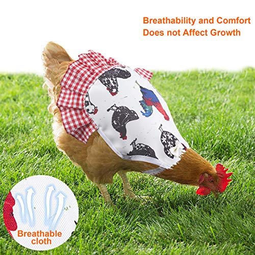 PETKNOWS Chicken Saddles, Hen Apron with Elastic Straps, Suitable for Small, Medium and Large Hens, Hen Care Supplies