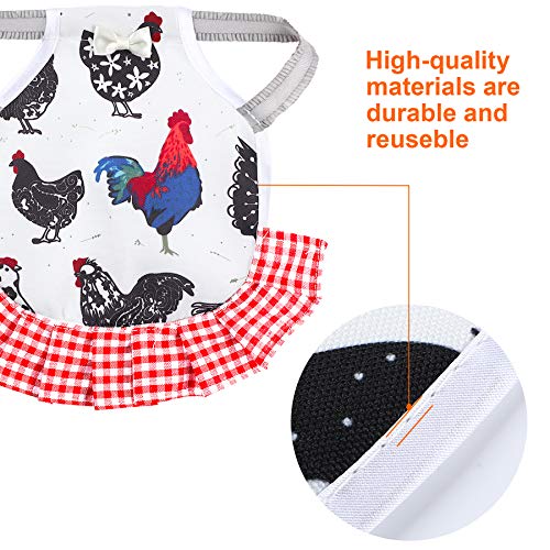 PETKNOWS Chicken Saddles, Hen Apron with Elastic Straps, Suitable for Small, Medium and Large Hens, Hen Care Supplies