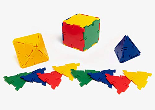 Polydron Kids Original Student Set in Multicolored - Math and Geometry Educational Toy - Construction Kit with 2D & 3D Shapes - 4+ Years - 26 Pieces