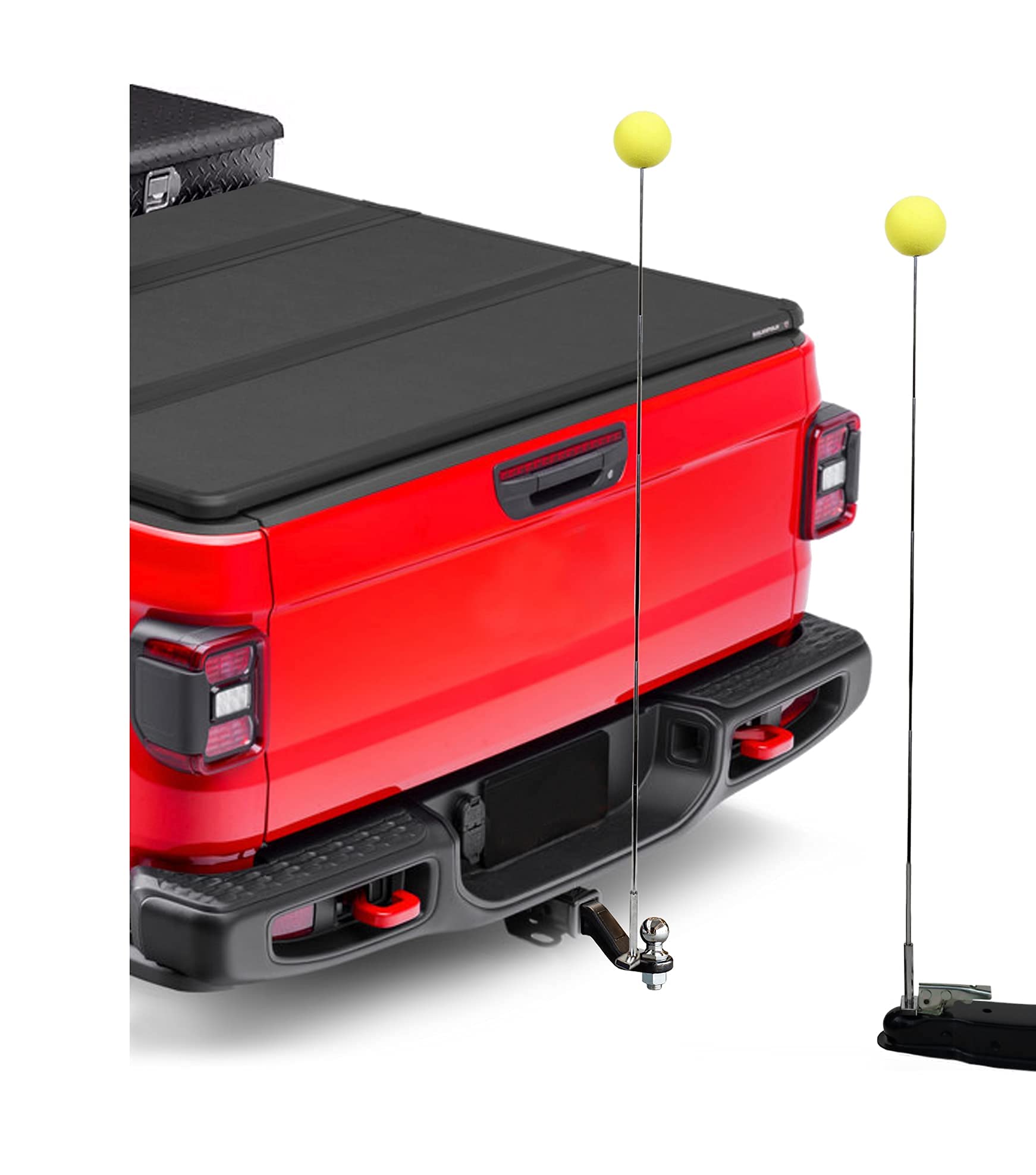 JOUNJIP Taller Magnetic Trailer Hitch Alignment Kit - Upgraded Trailer Hitch Accessories for Boat, Camper, Horse Trailer, RV Hitching and Towing- Adjustable Guide Poles Extend Up to 52" - 2 pcs