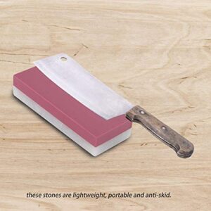 Sharpening Stone, 3000/ 8000 Grit Double Sides Kitchen Sharpening Stone Chopper Knife Sharpener Scissors Tool Whetstone for Chopper Shave Knife, 2 x 1 x 0.4in