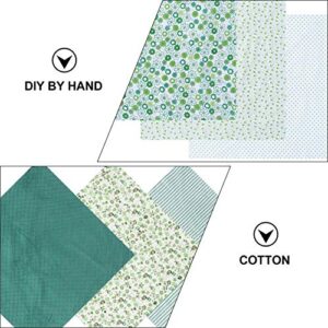 VALICLUD 7pcs St Patricks Day Cotton Fabric Bundle Irish Shamrock Squares Quilting Patchwork DIY St Patricks Day Crafts Scrapbooking