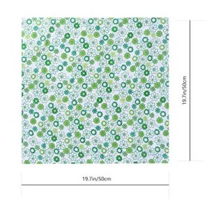 VALICLUD 7pcs St Patricks Day Cotton Fabric Bundle Irish Shamrock Squares Quilting Patchwork DIY St Patricks Day Crafts Scrapbooking