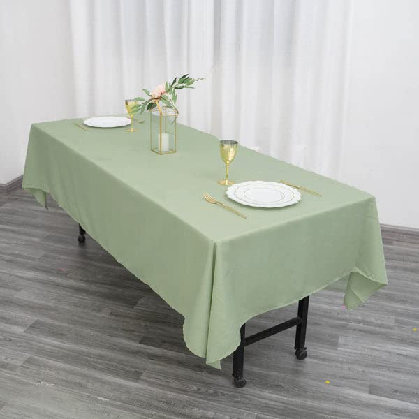 Efavormart 60x102 SAGE Wholesale Linens Rectangle Polyester Tablecloths Banquet Table Linen Wedding Party Restaurant Tablecloth