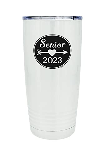 ThisWear Class of 2023 Mug Senior 2023 20oz Stainless Steel Insulated Travel Mug With Lid White